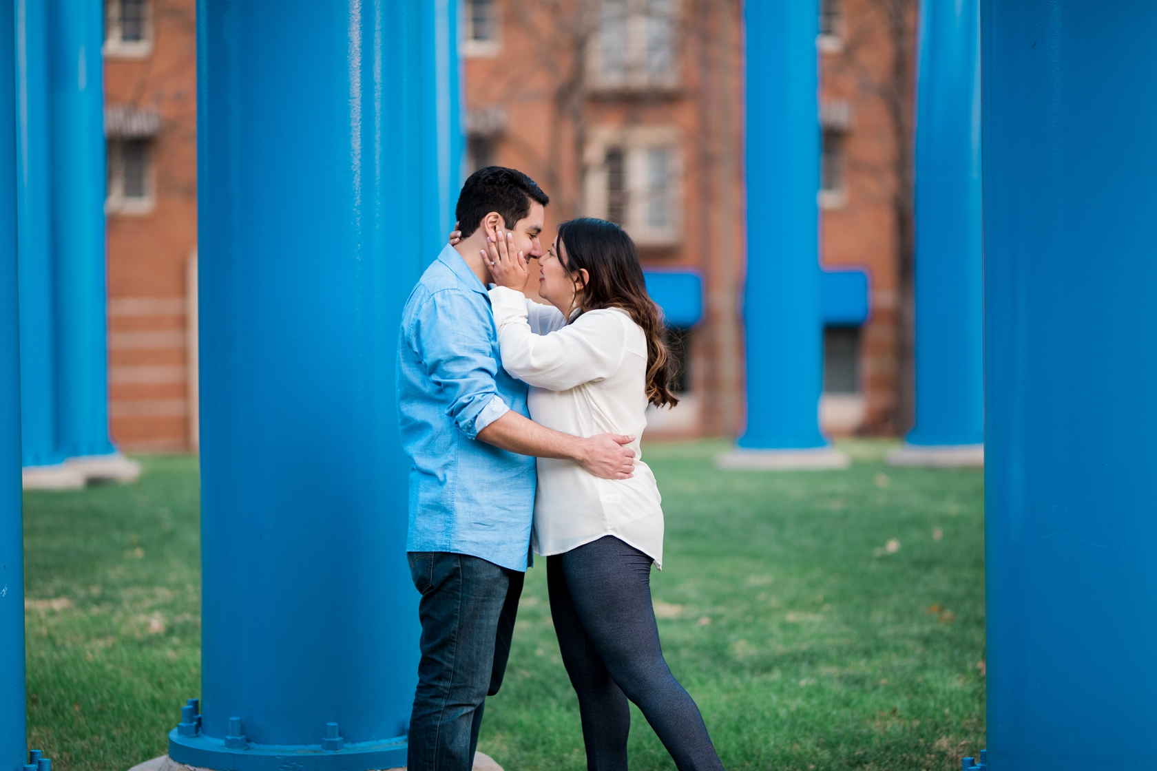 Engagement Photos at Addison Circle Park - Dallas Wedding Photographer